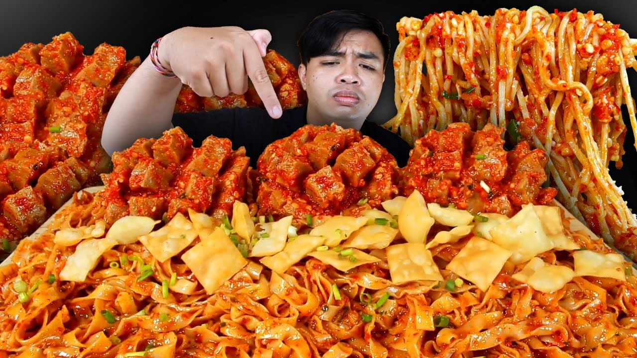 MUKBANG MIE PEDAS JEBEW LEVEL PEDAS MAMPUS + BAKSO URAT GRENJEL-GRENJEL ...