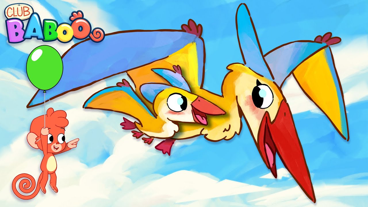 Dinosaurs for Kids | Club Baboo | Why is the baby Pterodactyl crying ...