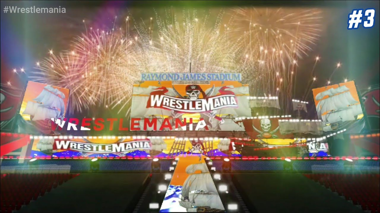 WWE Wrestlemania 37 Custom Stage Design, Opening & Lots Of PYRO ...