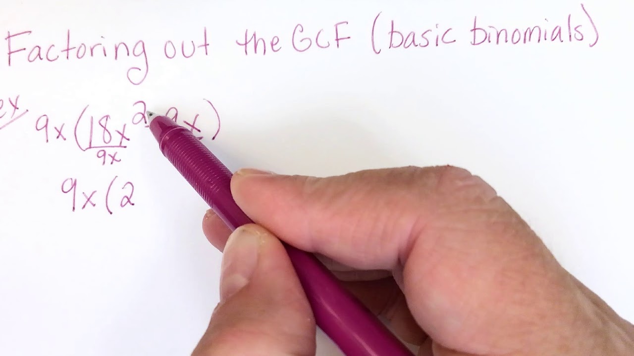 Factoring Out the GCF with Basic Binomial Expressions - YouTube