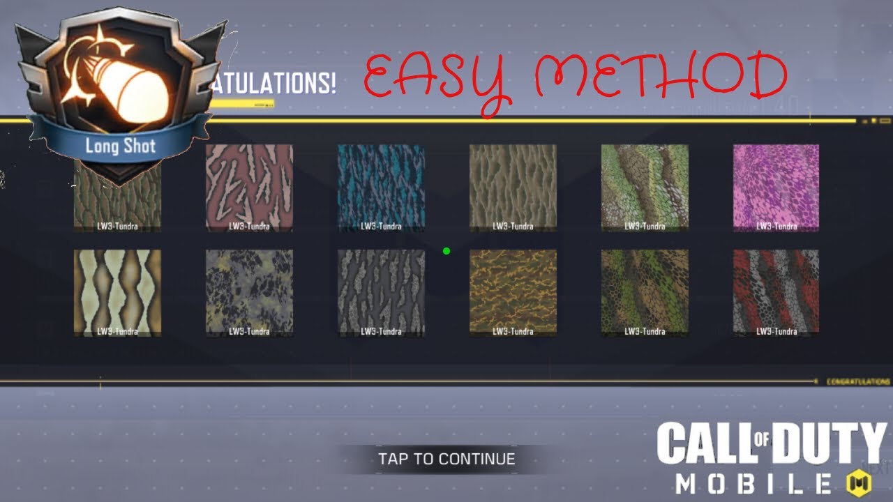 HOW TO GET "LONGSHOT" CAMOS IN COD Mobile EASILY.... - YouTube