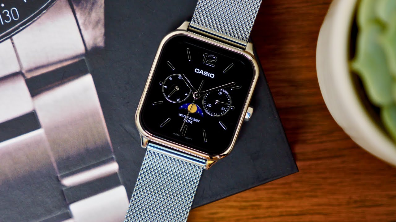 Casio MTP-M305 Apple Watch Homage Unboxing - YouTube