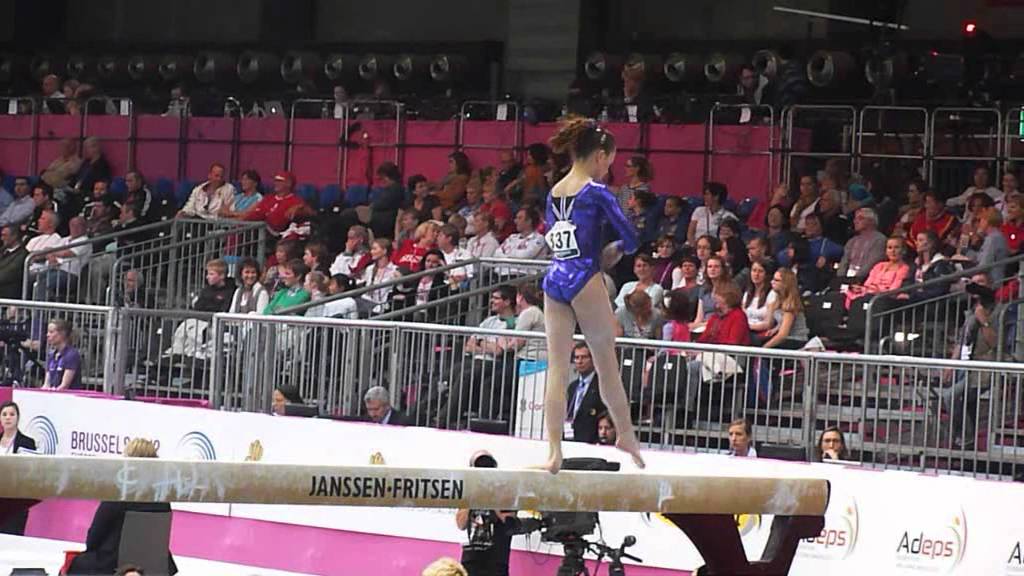 Angel Romaeo CG juniors poutre - CE Bruxelles 2012 - YouTube