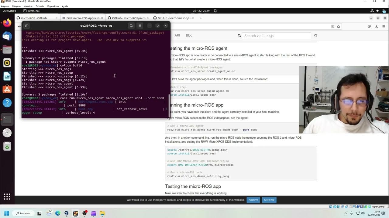 ROS2 Humble + MicroRos + Esp32 + Arduino IDE - YouTube