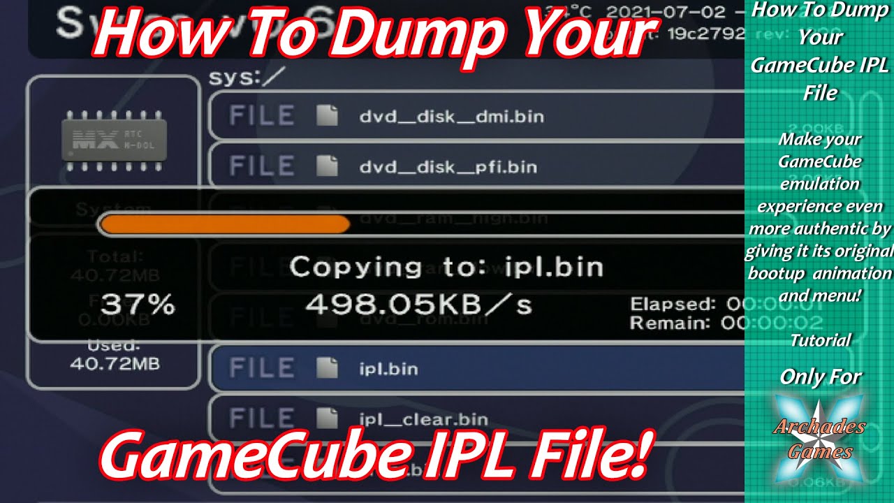How To Dump Your GameCube IPL (BIOS) File! - Modded GameCube Required ...