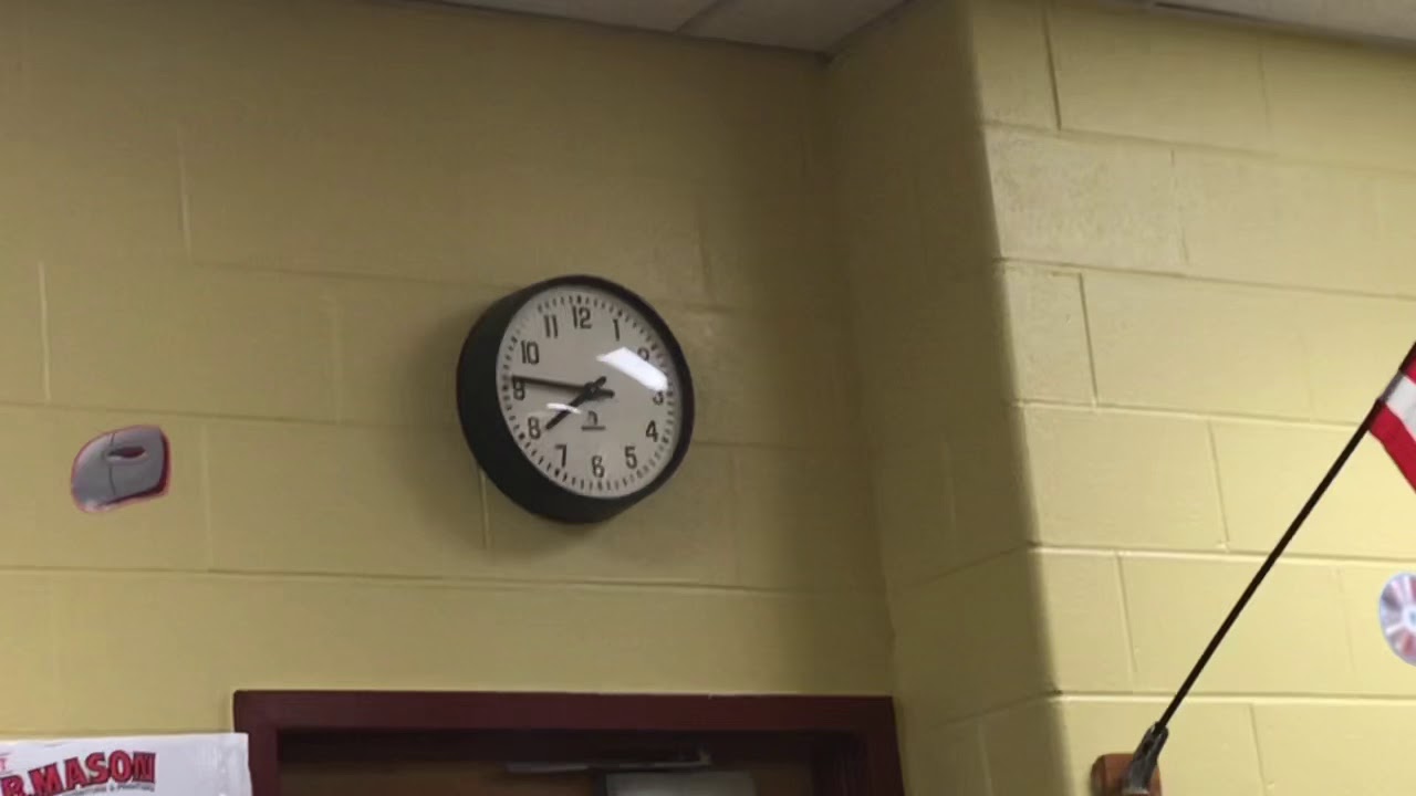 School Clock Acting Up - YouTube