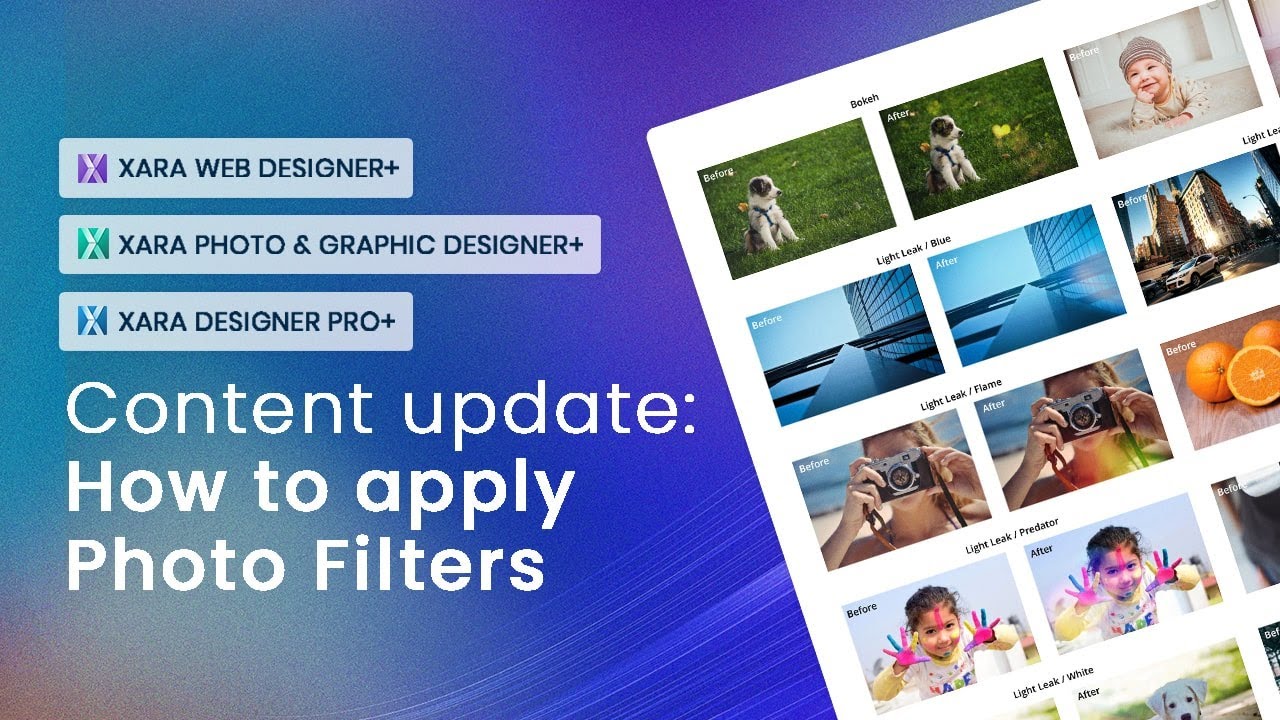 How to Apply Photo Filters in Xara - YouTube