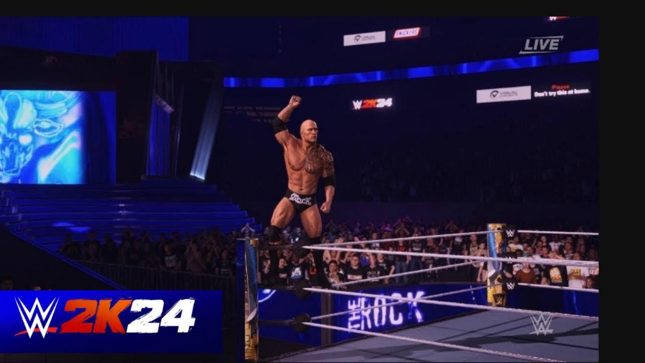 WWE 2K24 The Rock and John Cena VS Cody Rhodes and X Tag team match ...