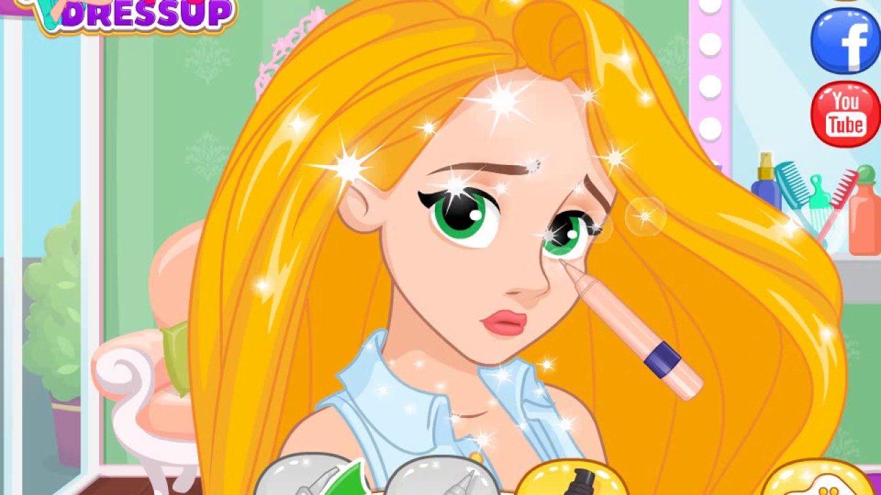 Princess Rapunzel Love Rush - Makeup & Dress up Games For Girls - YouTube