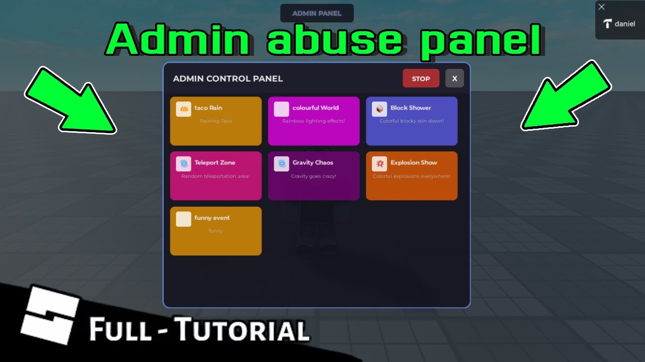 how to make Admin abuse panel | Roblox Studio Tutorial - YouTube