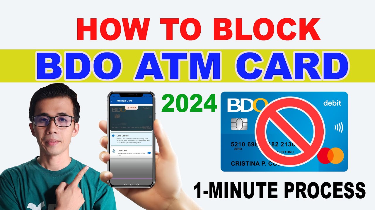 PAANO BLOCK ANG BDO ATM CARD ONLINE | NAWALA ANG ATM CARD | LOCK ATM ...