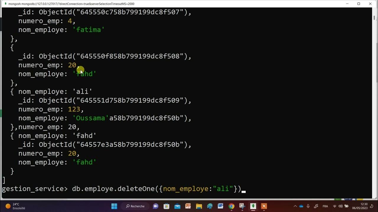 MongoDB | #11 | Commandes de Base |NoSQL | Learn MongoDB | ملخص مركز| شرح وتعلم - YouTube