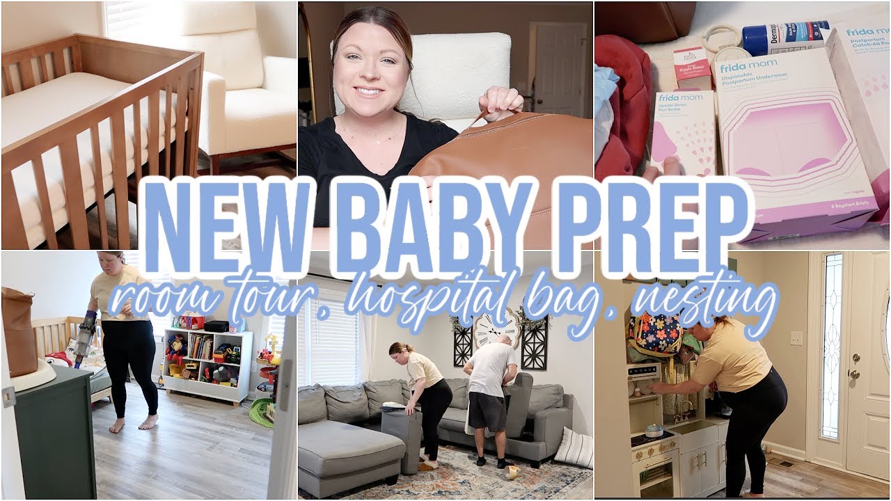 NEW BABY PREP | ROOM TOUR, HOSPITAL BAG, NEST WITH ME | WEEKEND GET IT ...