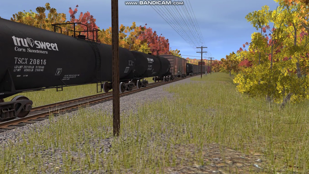 Trainz A New era (PRR freight train passes PRR express) - YouTube