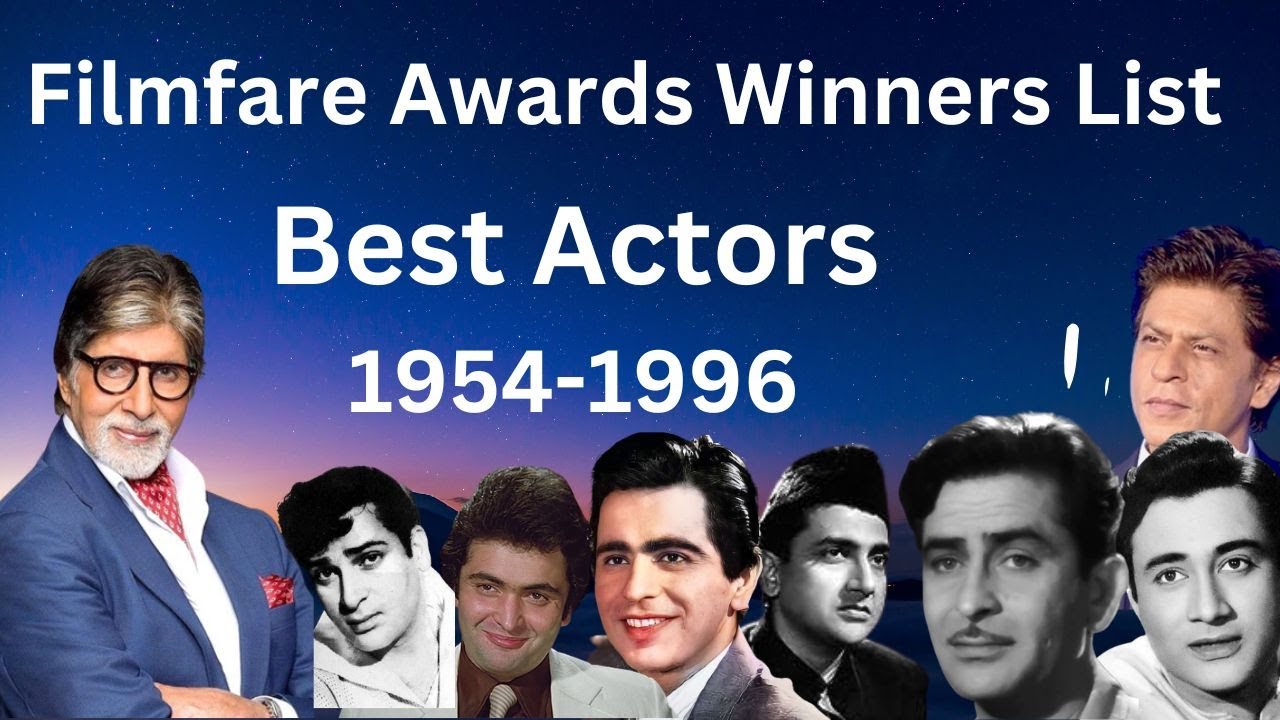 Filmfare Awards Winners List All Time Best Actor - YouTube