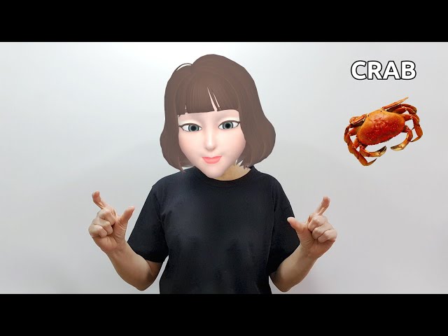 Asl Printable Sign For Crab