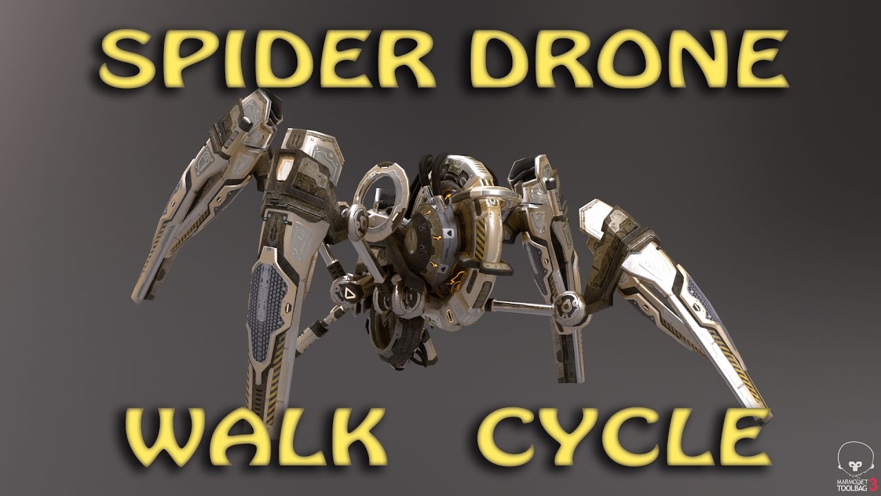 Spider Drone Walk Cycle - YouTube