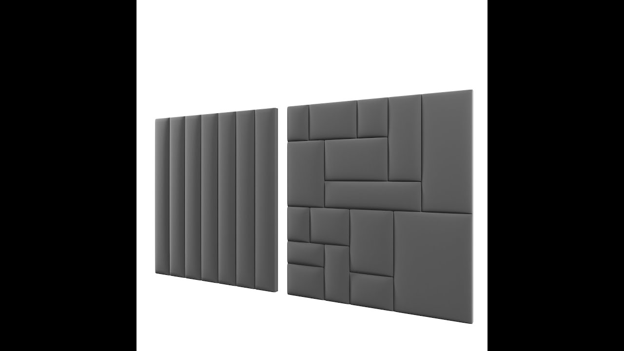 How to make a bed wall padding in 3ds max - YouTube