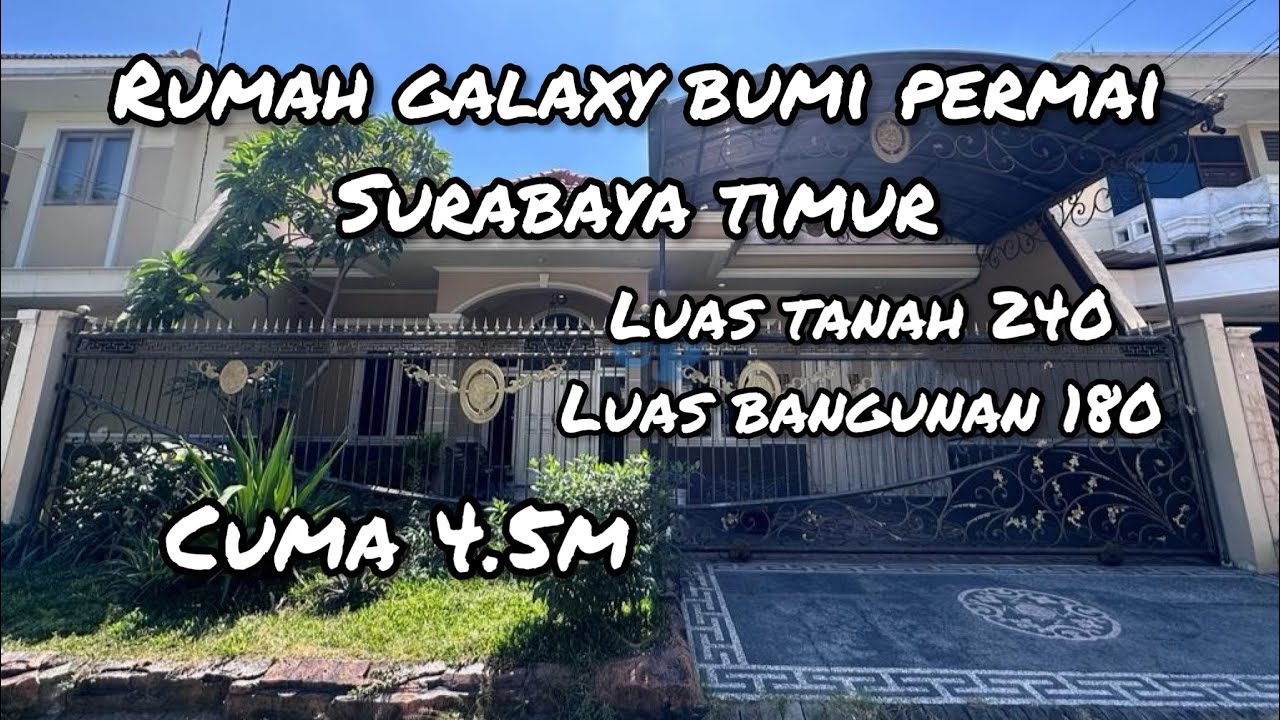 Rumah Galaxy Bumi Permai (ARAYA) | Luas Tanah 240 (12x20) | Surabaya ...