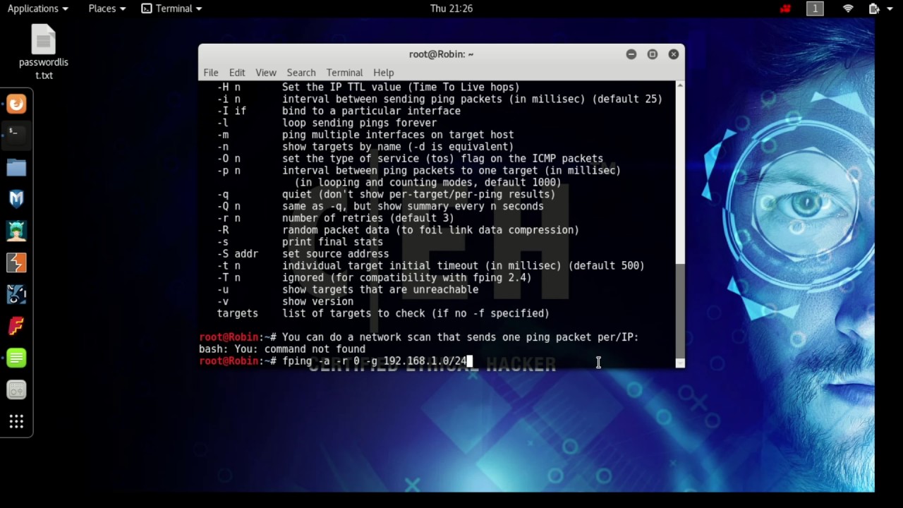 How To Use Fping A Different Ping Tool In Kali Linux Youtube