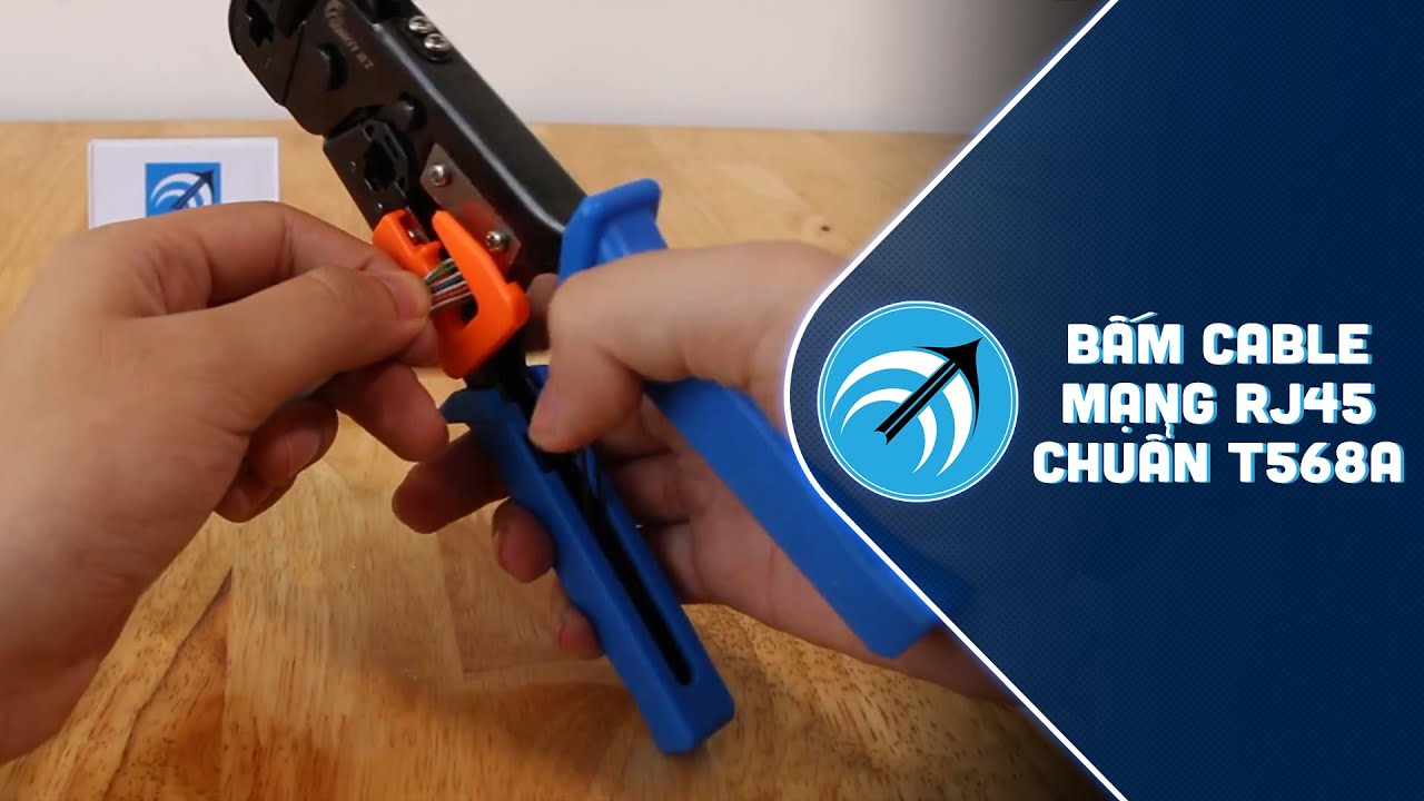 Hướng dẫn bấm cable mạng RJ45 chuẩn T568A - Capcuulaptop.com - YouTube