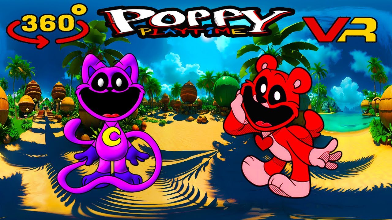 VR 360° Poppy Playtime Chapter 3🔍FIND MONSTER Bobby Bearhug & Cat Nap ...