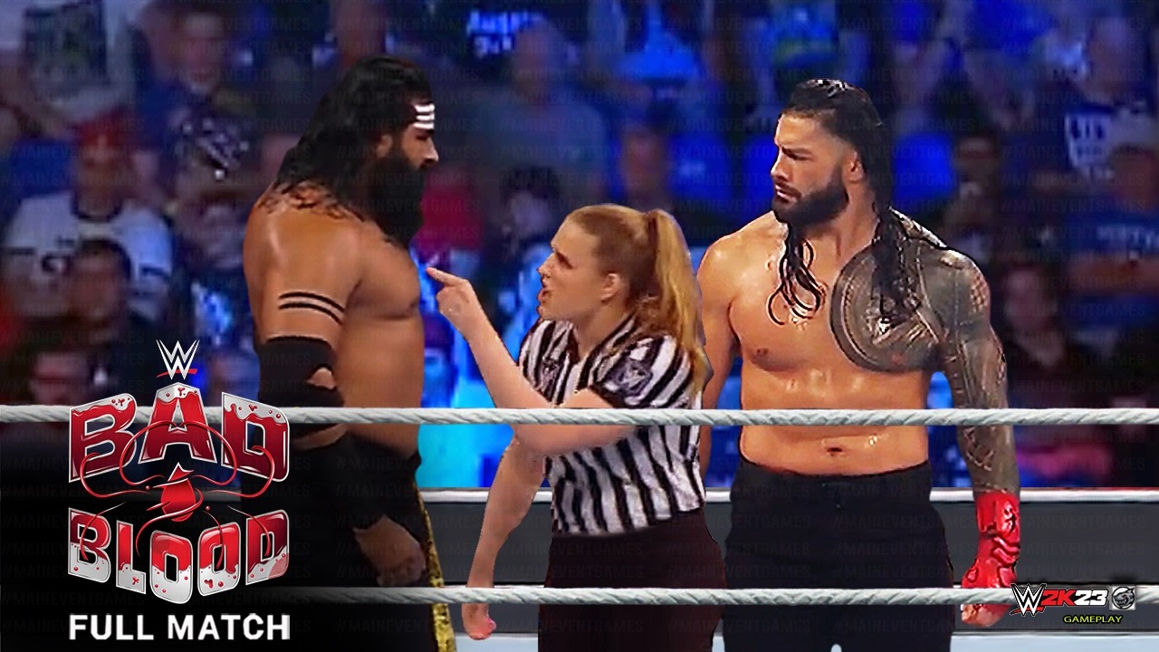 Roman Reigns vs. Veer Mahaan: WWE Bad Blood 2024 - YouTube