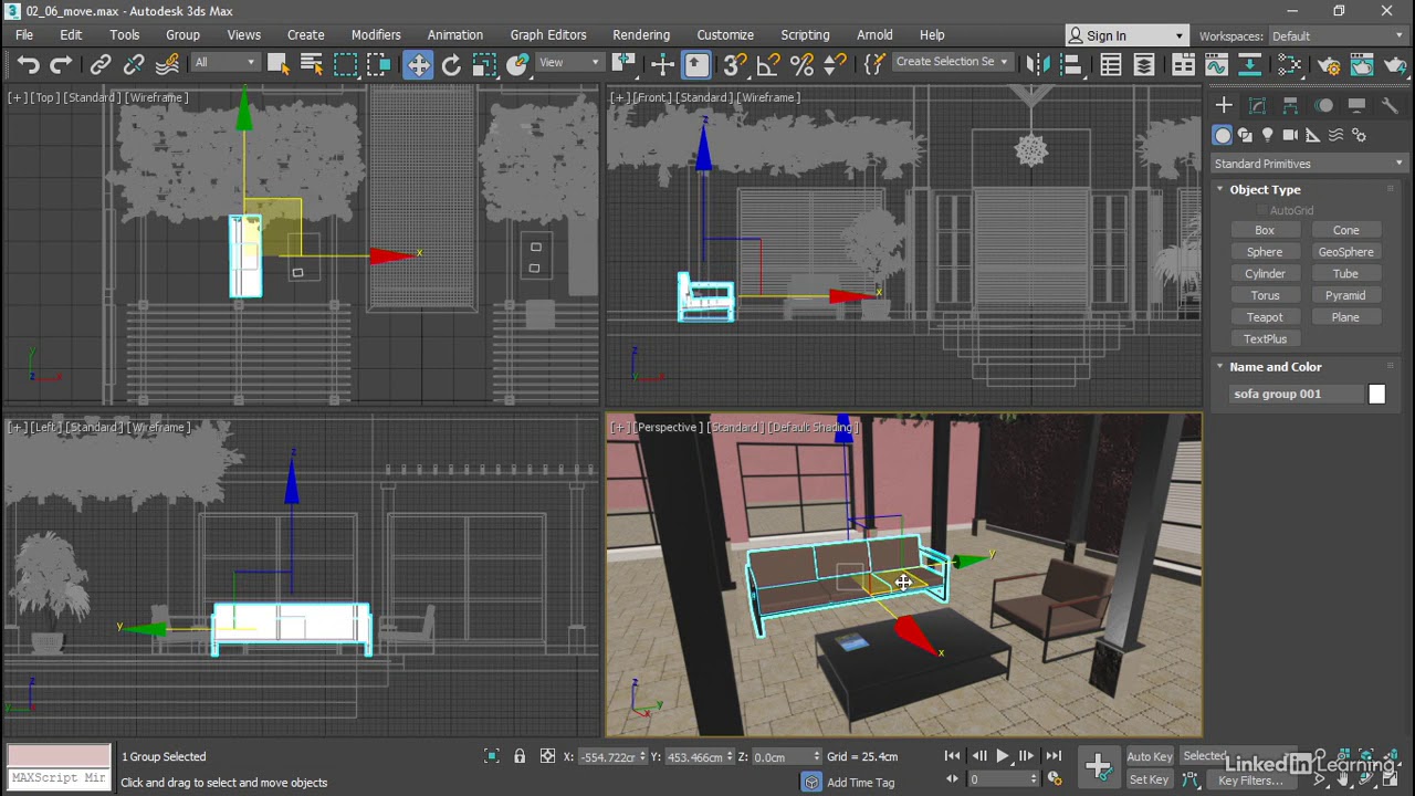 011 Position objects with Select and Move - YouTube