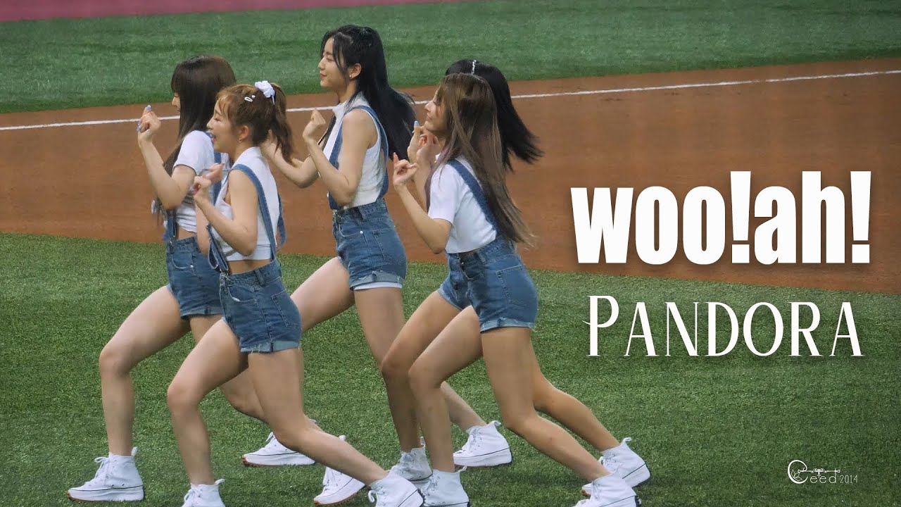 210708 woo!ah!우아 'Pandora' 특별공연 @2021KBO Kiwoom히어로즈 4K60P 직캠 - YouTube