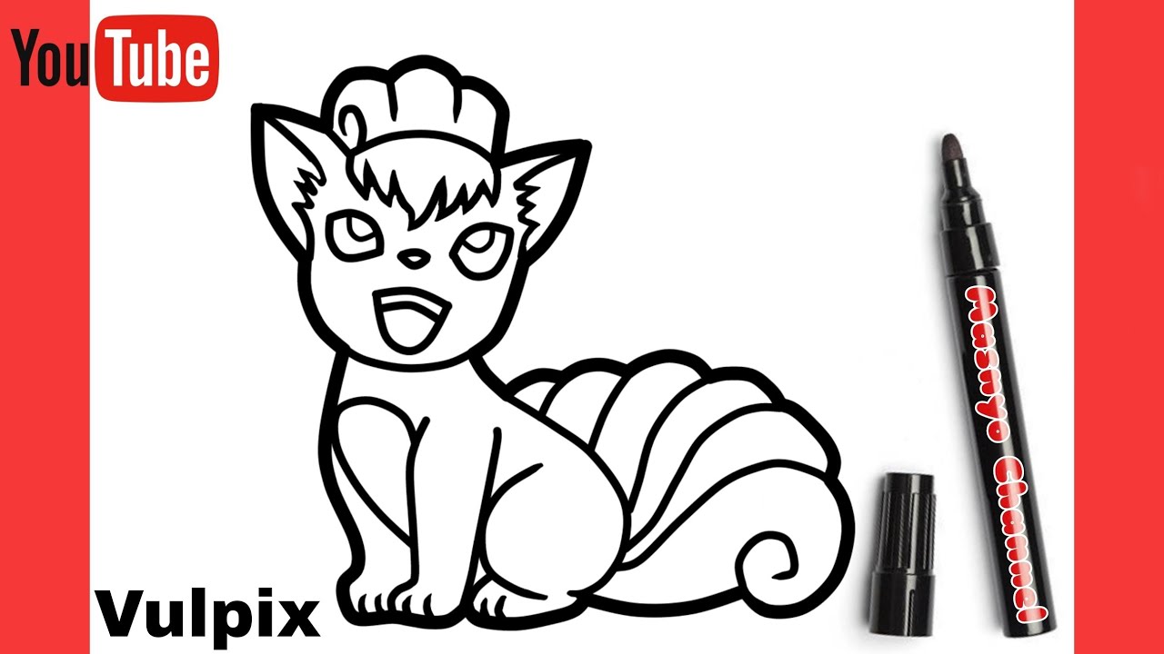 How to draw vulpix easy step by step - YouTube