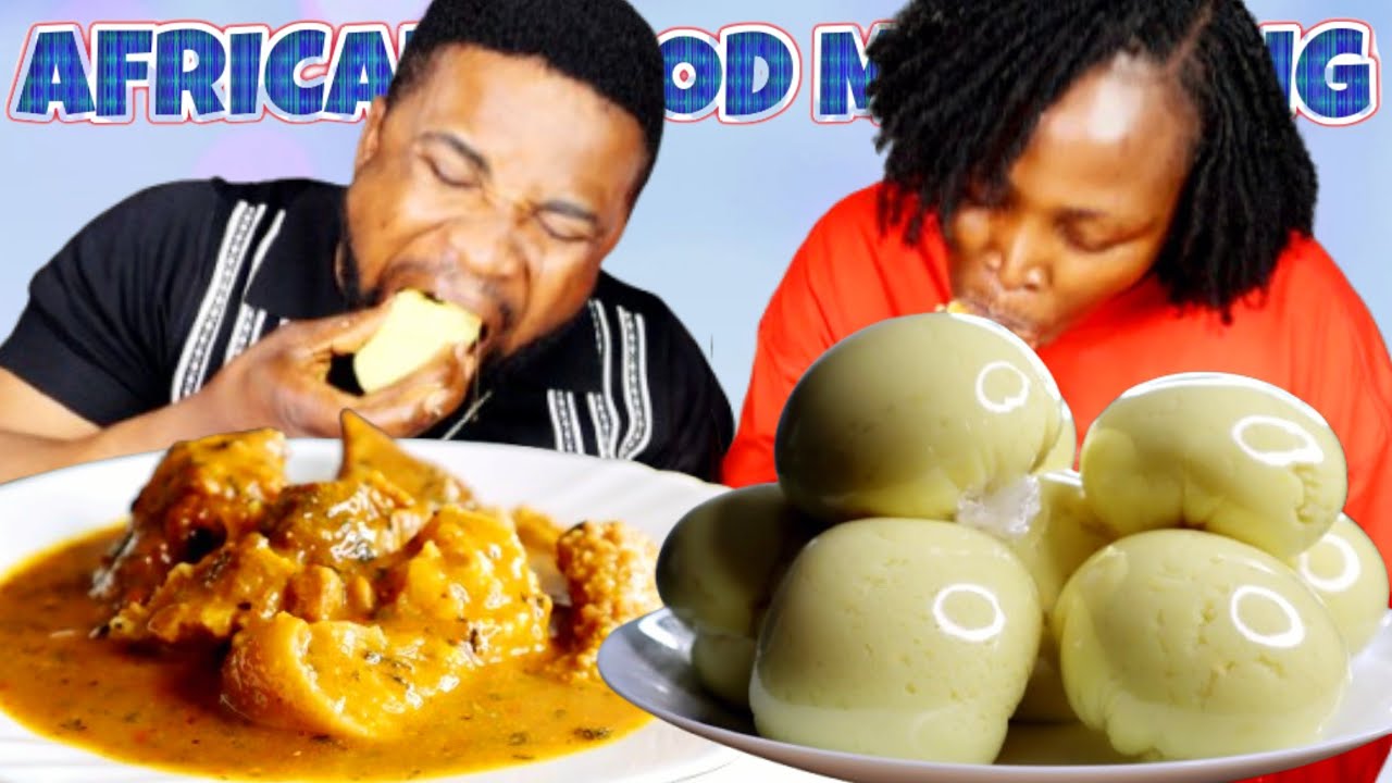 10 WRAPS OF FUFU EATING CHALLENGE | FUFU AND OGBONO SOUP | AFRICAN FOOD ...