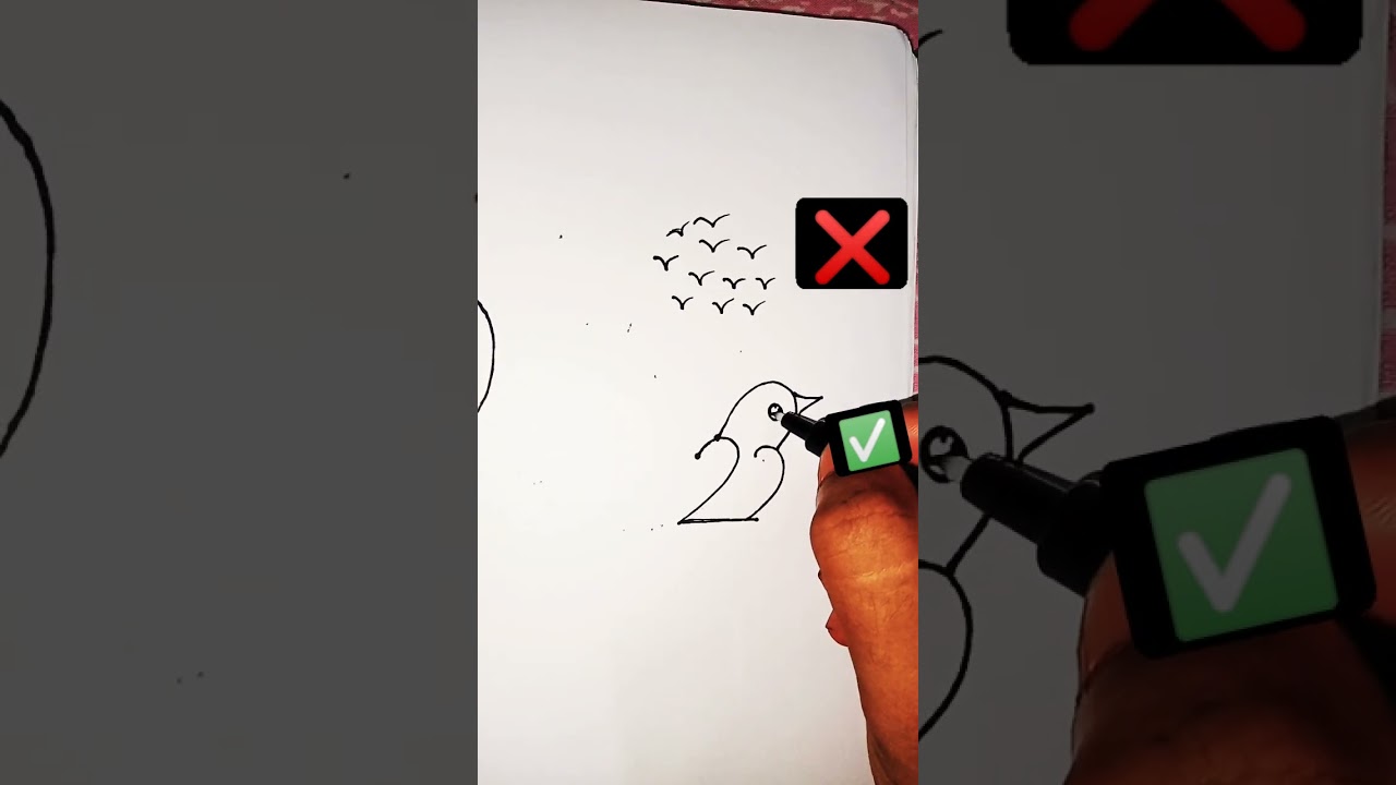 How to draw bird problem solve 😃।।#short# - YouTube