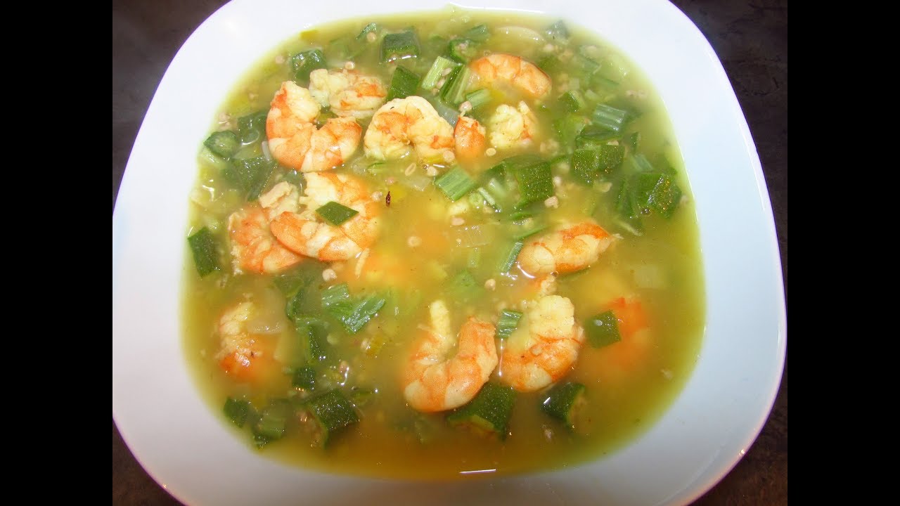 Congolese Prawns & Dongo Dongo (Okra) - YouTube