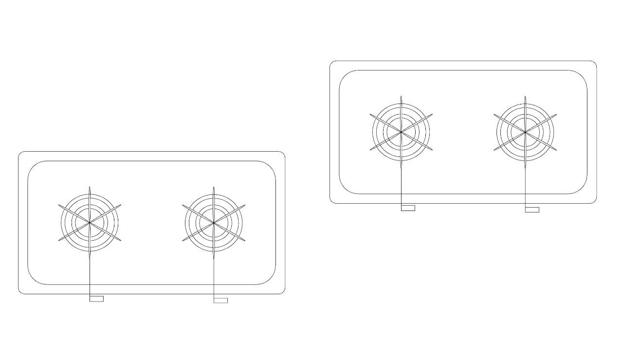 Gas Stove in AutoCAD 2d making - YouTube