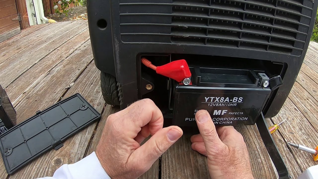 Champion 3400-Watt Dual Fuel Generator: Replacing the Battery the Easy ...