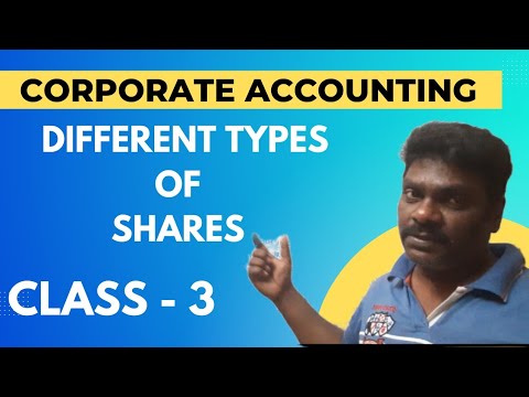 Different types of shares in corporate accounting, class - 3 - YouTube