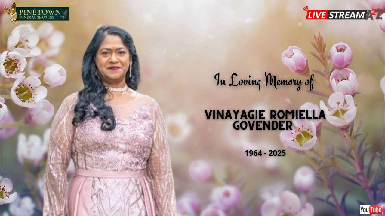 The Funeral Service of Vinayagie Romiella Govender - YouTube