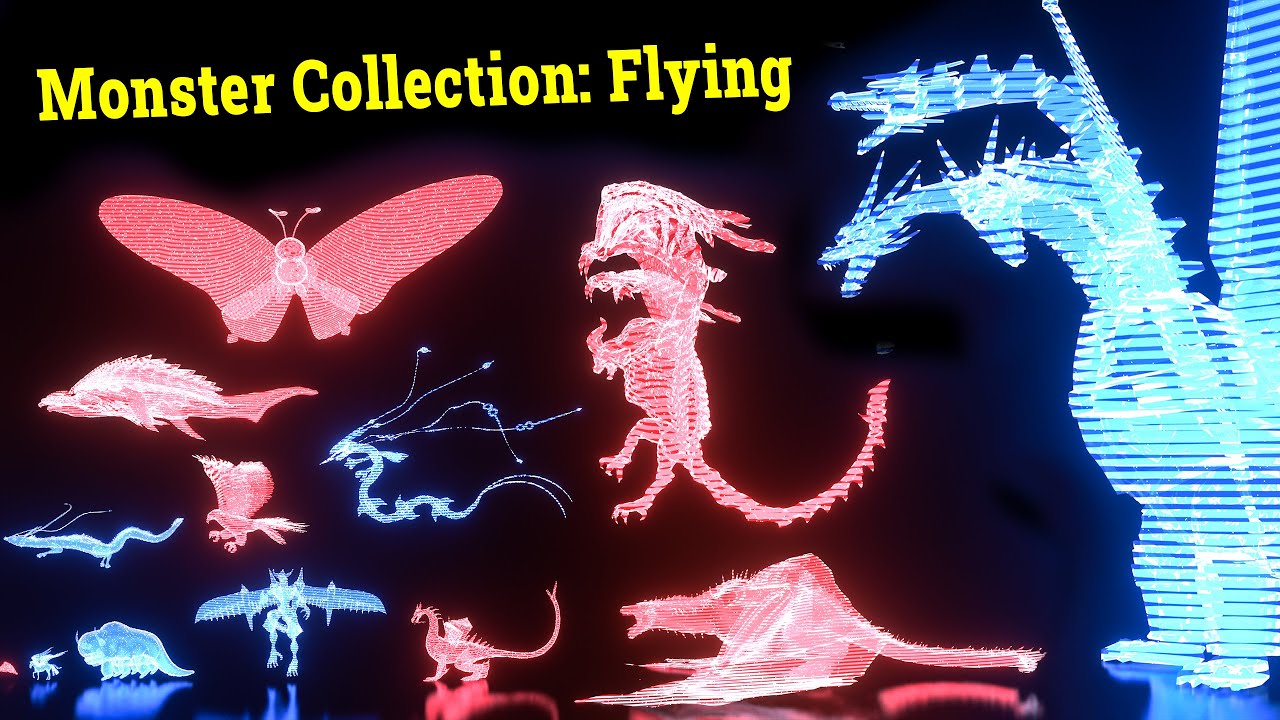 Monster Collection #1: Favorite Flying Monsters in media 【3D Hologram ...