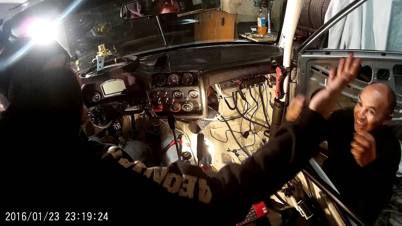 BMW E30 M3 S50B32 Turbo first Startup AKA BOBCAT - YouTube