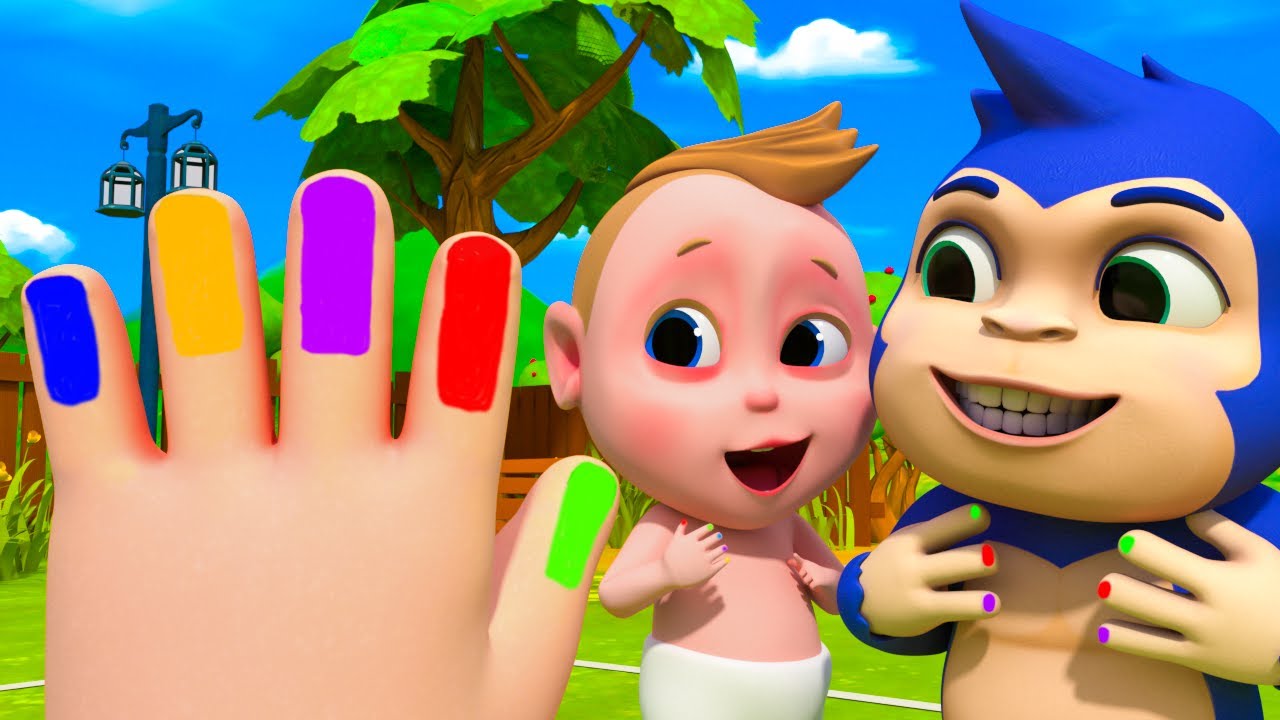 5 Colors Finger Family Song | Daddy Finger Song | Healthy Habits w Kids ...