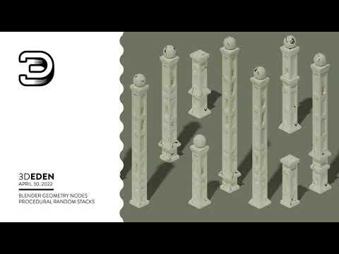 Blender Geometry nodes, Procedural Random Stack Generator - YouTube