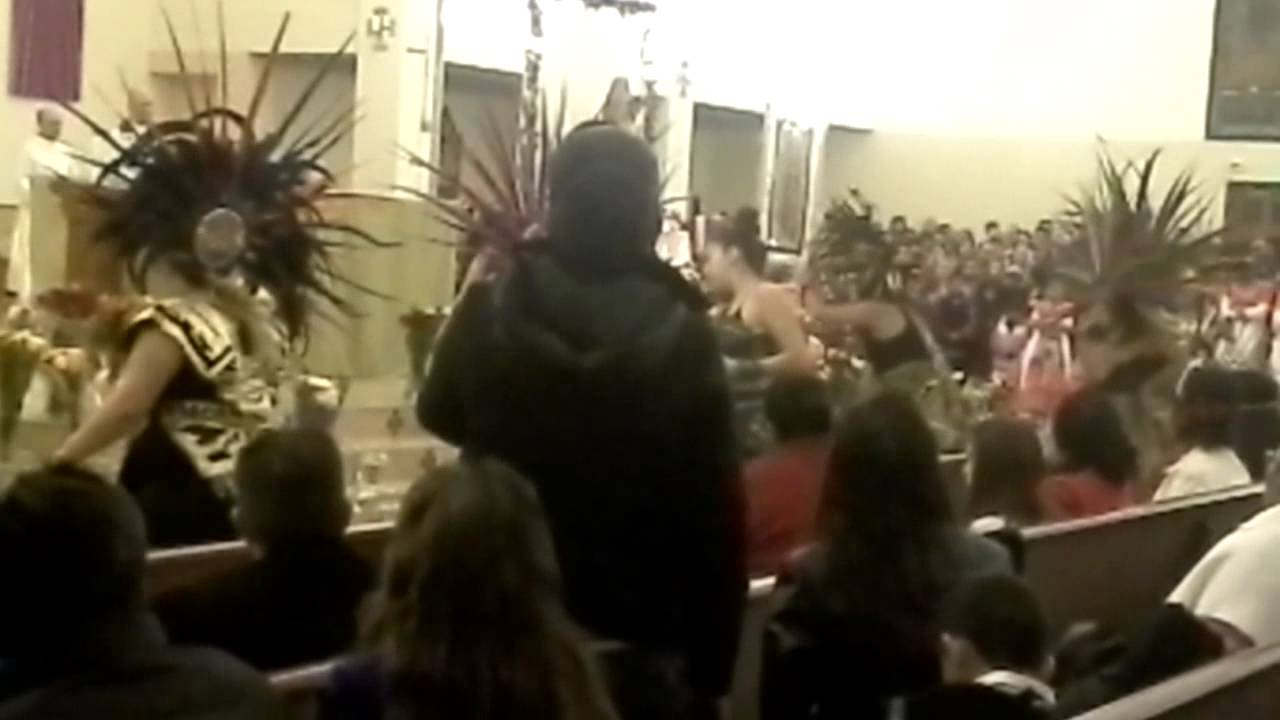 The virgin mary dance at church today - YouTube