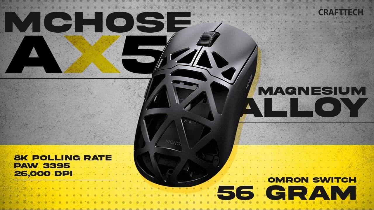 UNBOXING MCHOSE AX5 PRO MAGNESIUM ALLOY GAMING MOUSE - YouTube