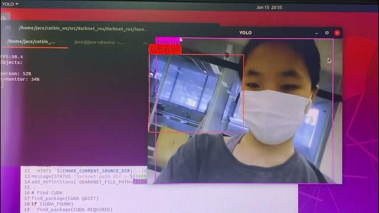 darknet_ros (YOLOv3) package detection speed (using GPU) - YouTube