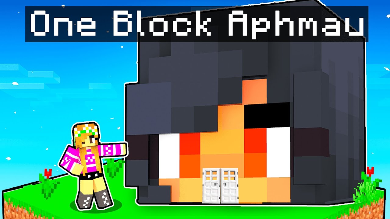 One Block Of Aphmau In Minecraft - YouTube
