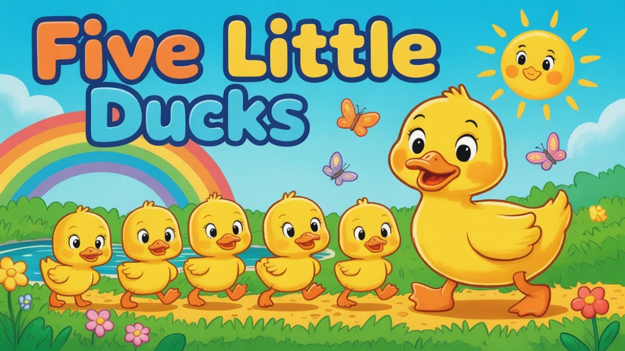 Five Little Ducks | Clap, Count & Splash! Fun Kids Rhyme - YouTube