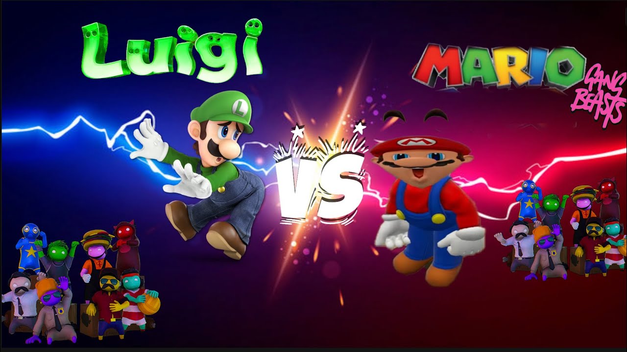 Gang Beasts mario vs luigi - YouTube