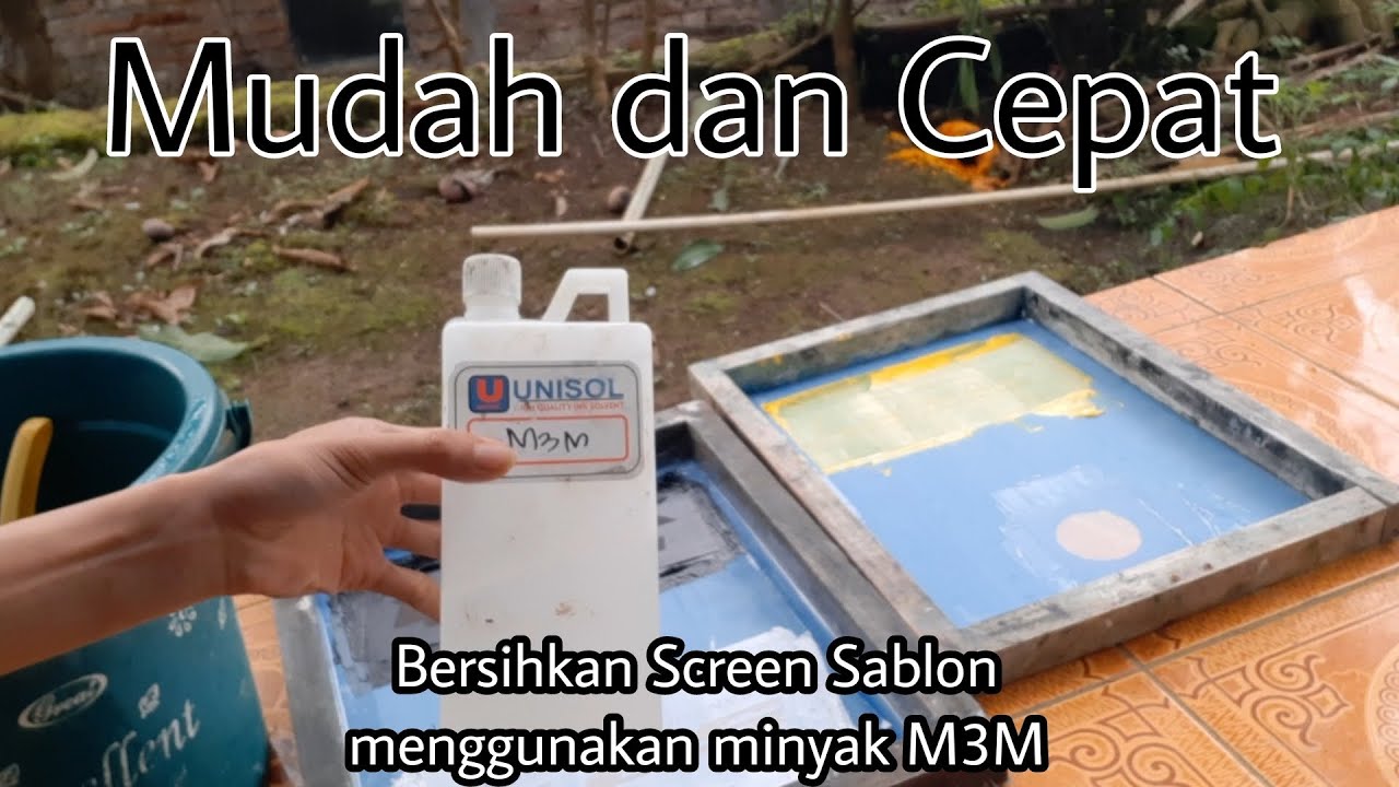 Cara membersihkan Tinta dan Screen Sablon Menggunakan M3M dan Bayclin ...