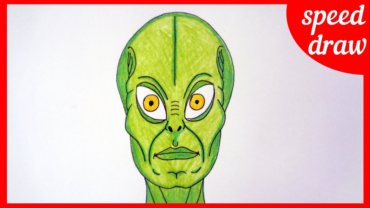 Speed draw alien, fantastic characters by Dmitry Syrman - YouTube