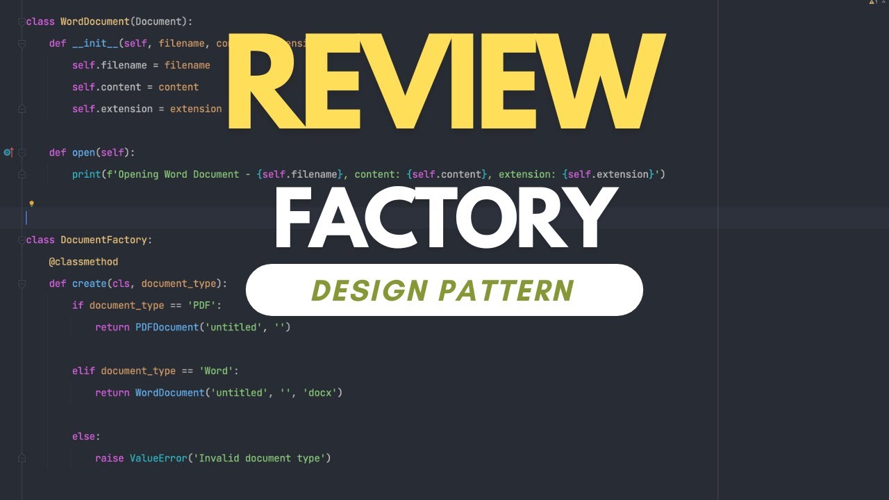 Reviewing the Factory Design Pattern: A Look Back at our Document ...